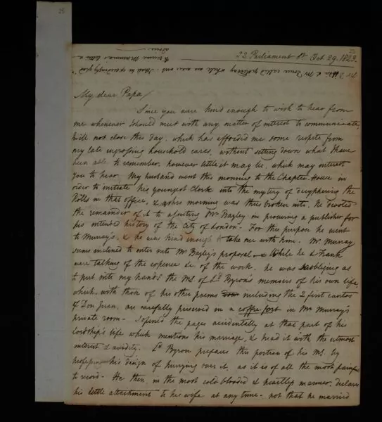1823 letter discovered in Trinity’s Wren Library describes Byron's lost ...